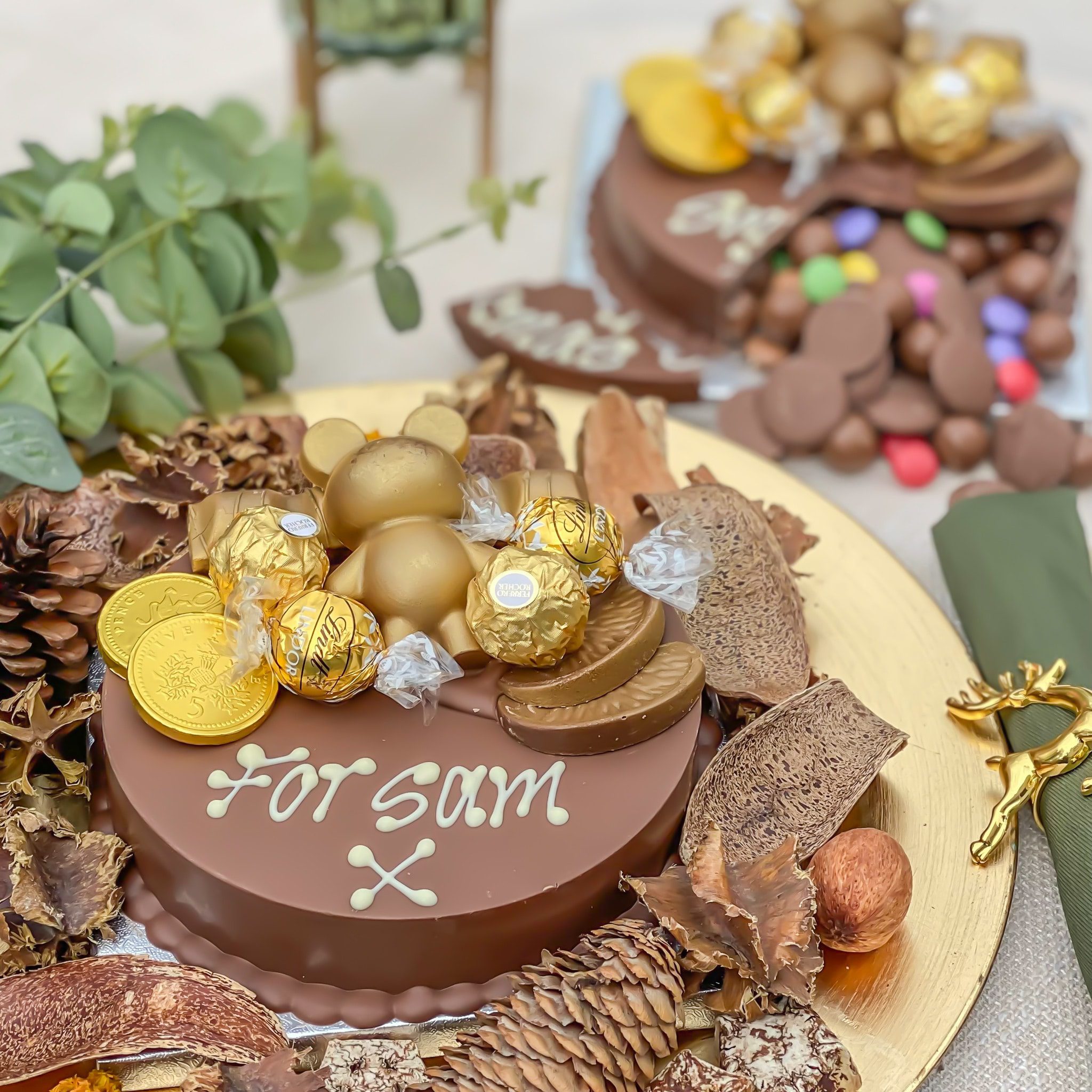 Personalised Mini Gold Smash Chocolate Cake | The Giftie Company