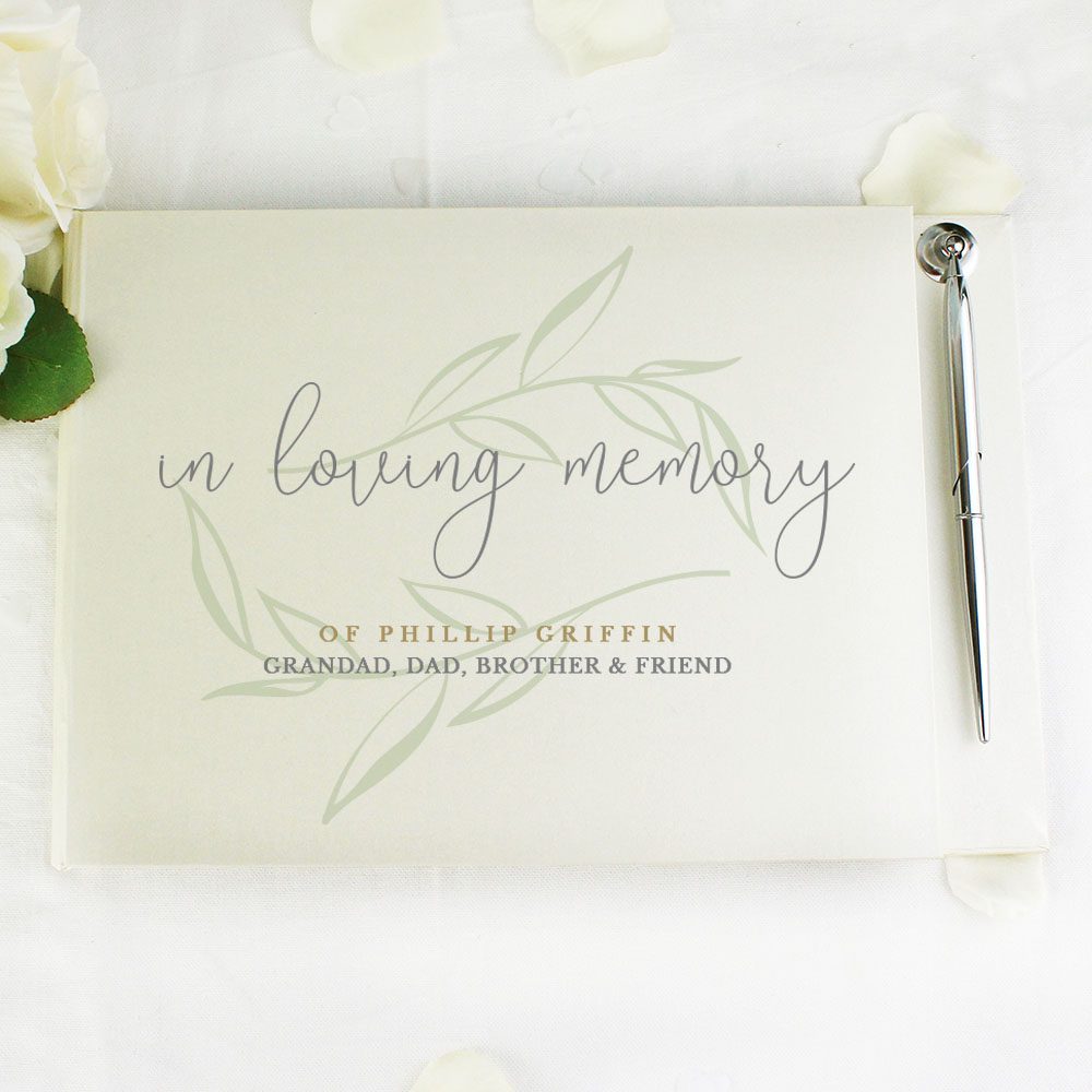 Branch Script In Loving Memory Guest Book | The Giftie Company