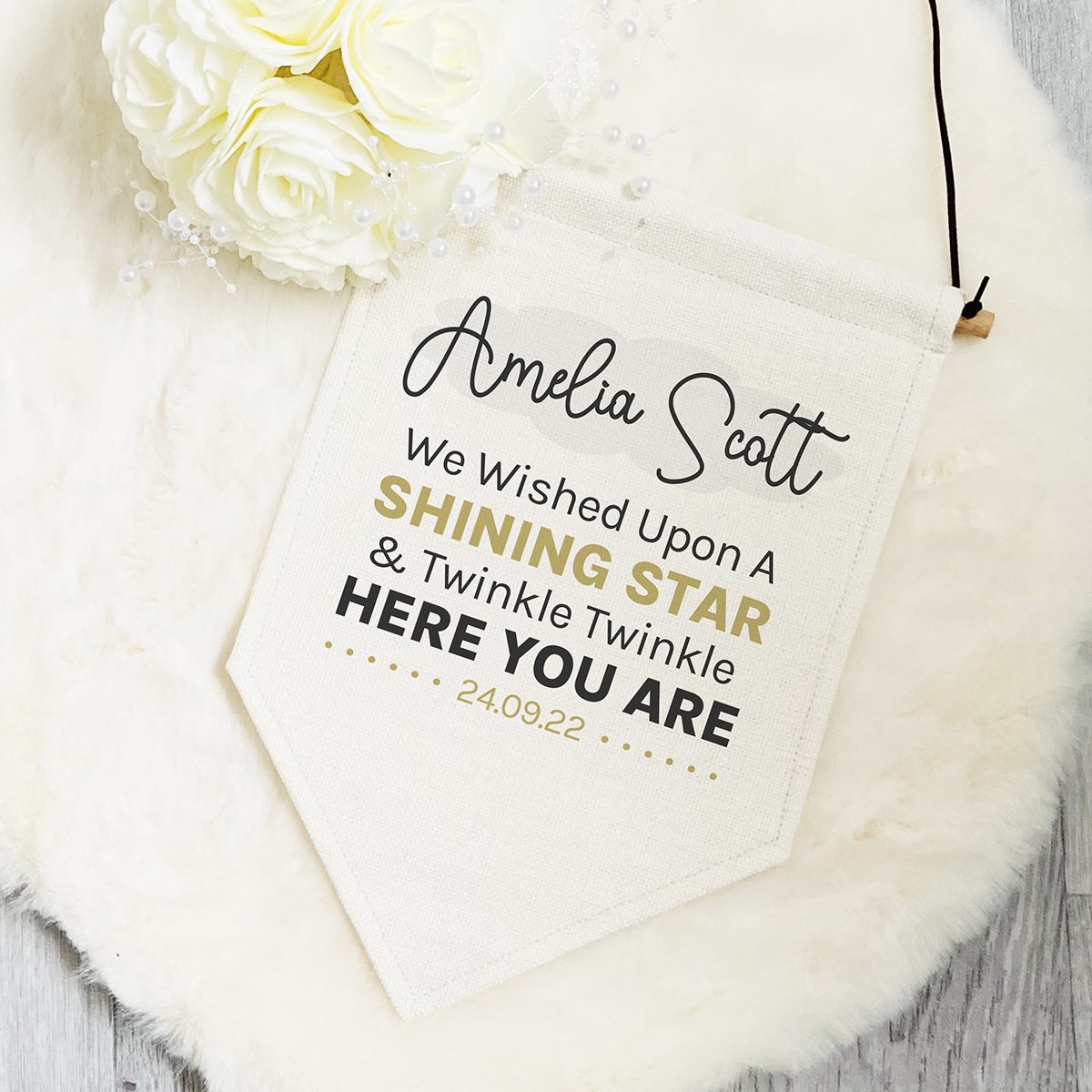 Twinkle Twinkle Here You Are Pennant Flag | The Giftie Company