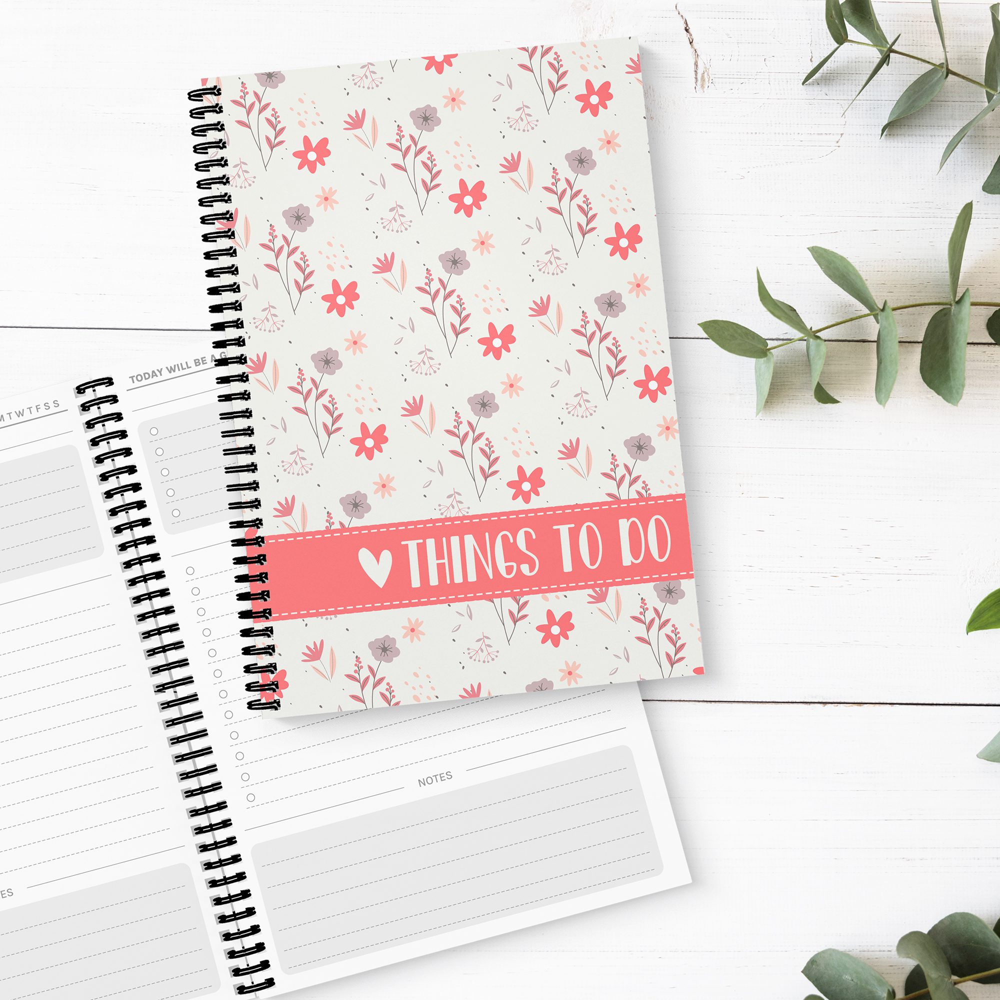 Bright Floral A5 To Do List Book | The Giftie Company