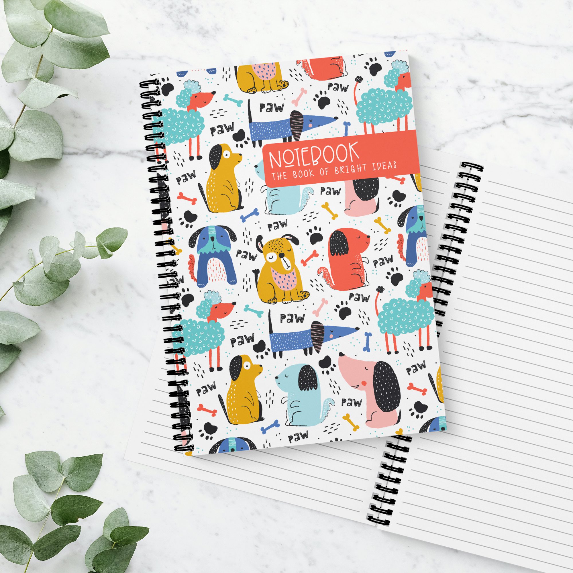 Pawsome Dogs A5 Lined & Blank Notebook | The Giftie Company