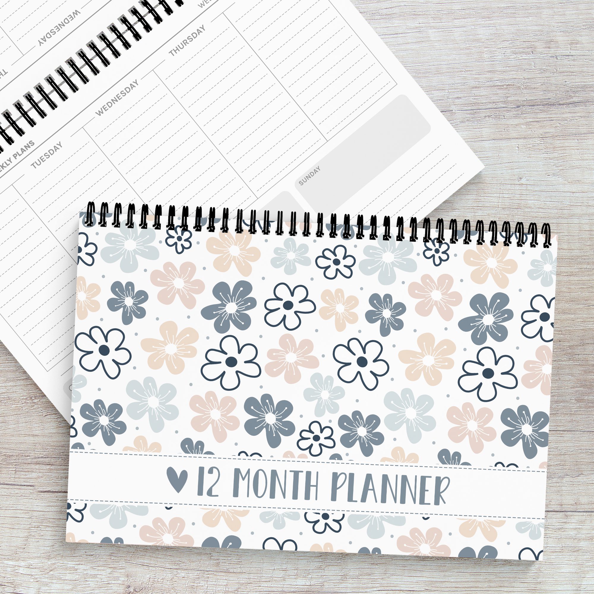 Soft Floral A4 Weekly Desk Planner | The Giftie Company