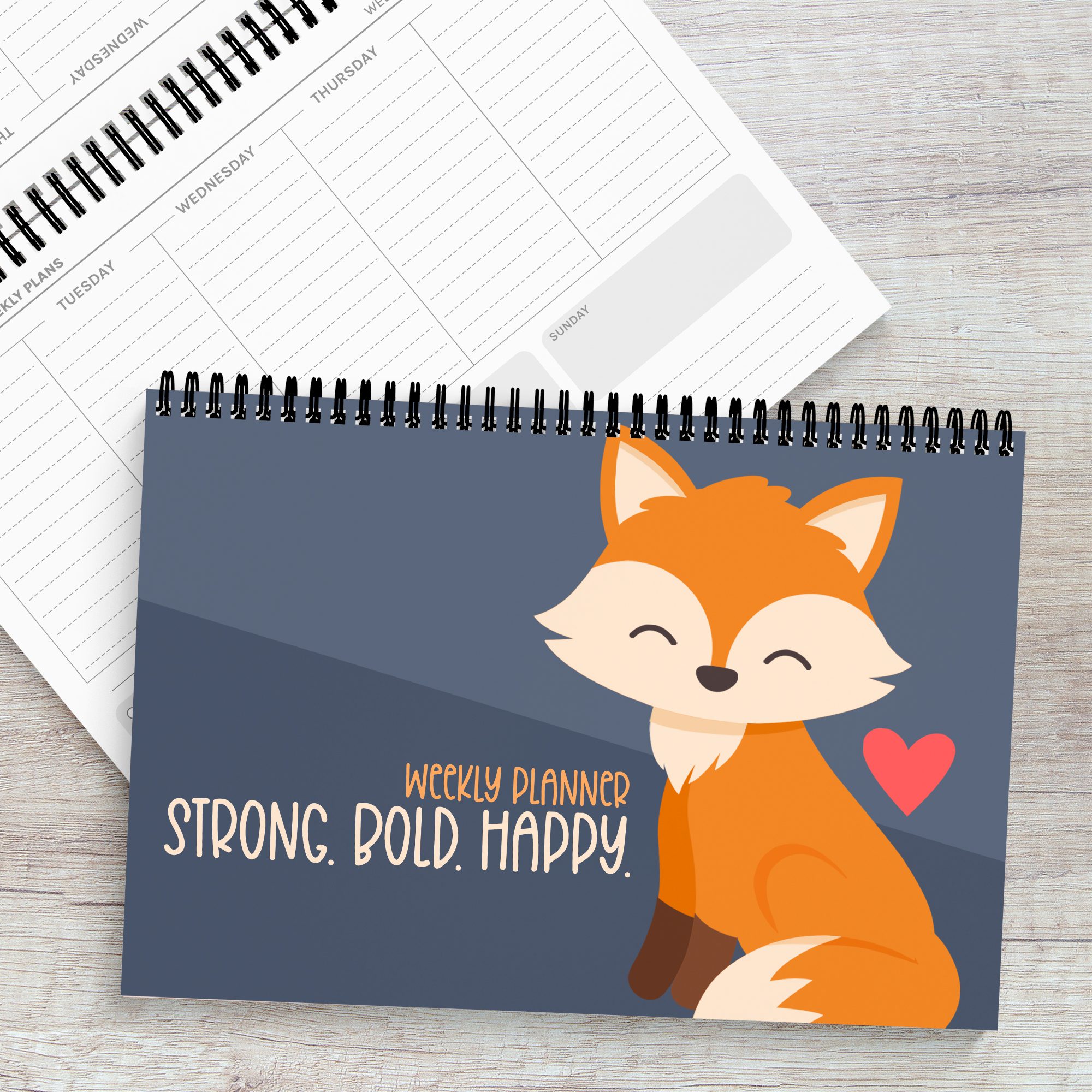 Autumn Fox A4 Weekly Desk Planner | The Giftie Company
