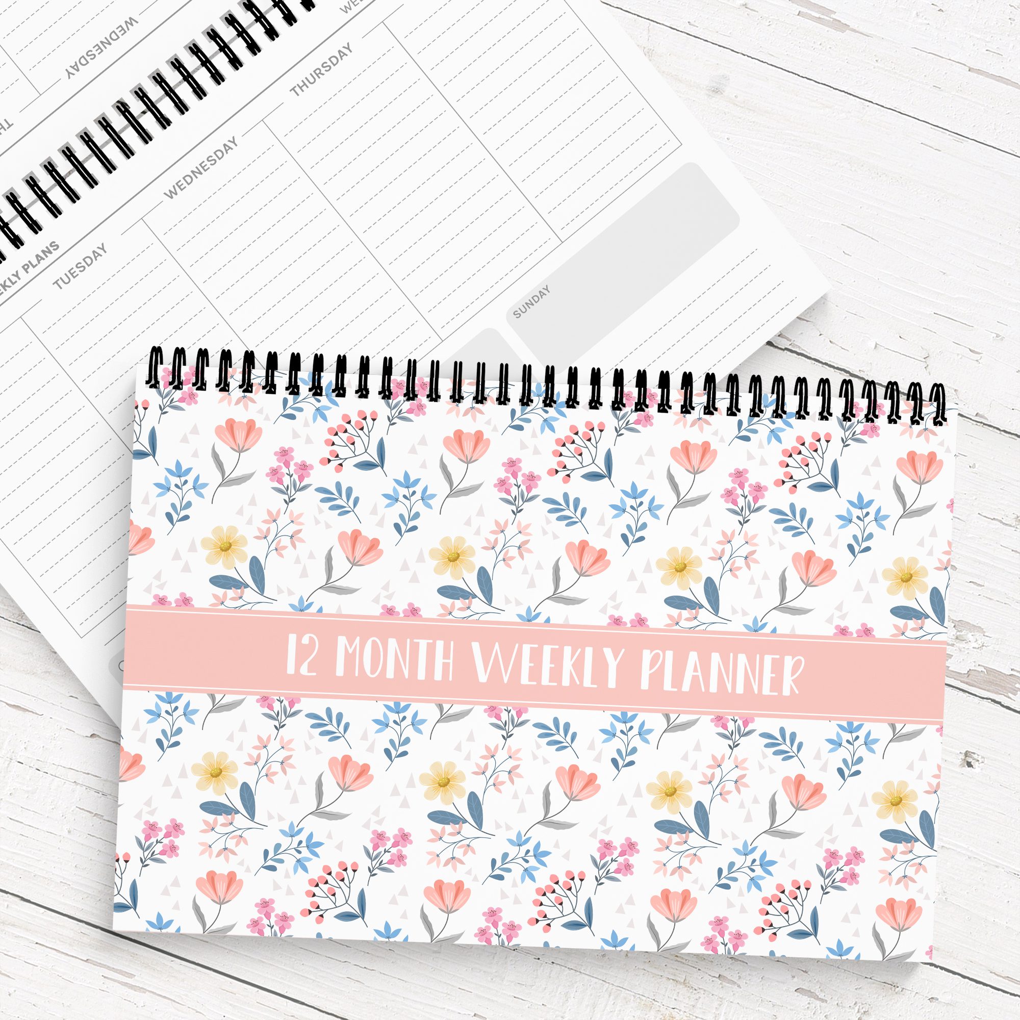 Pastel Blossom A4 Weekly Desk Planner | The Giftie Company