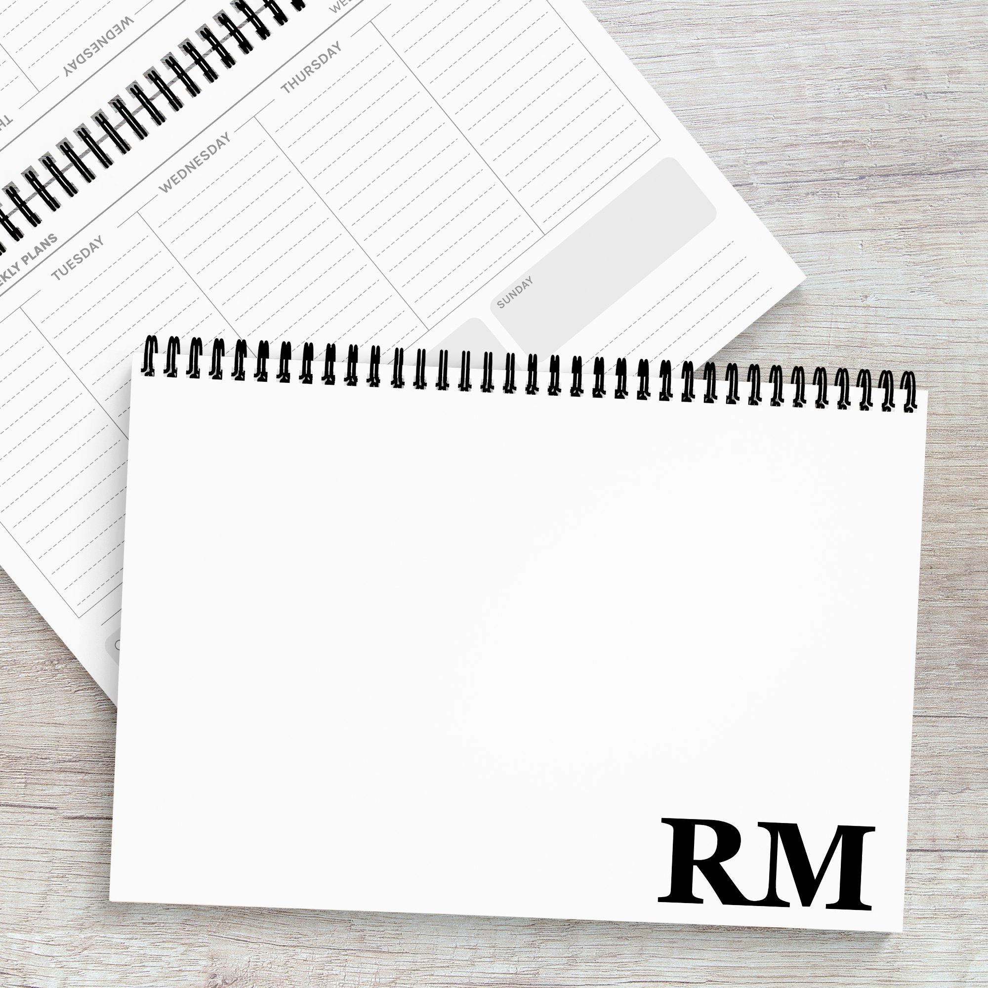 Monogram Serif A4 Personalised Desk Planner | The Giftie Company