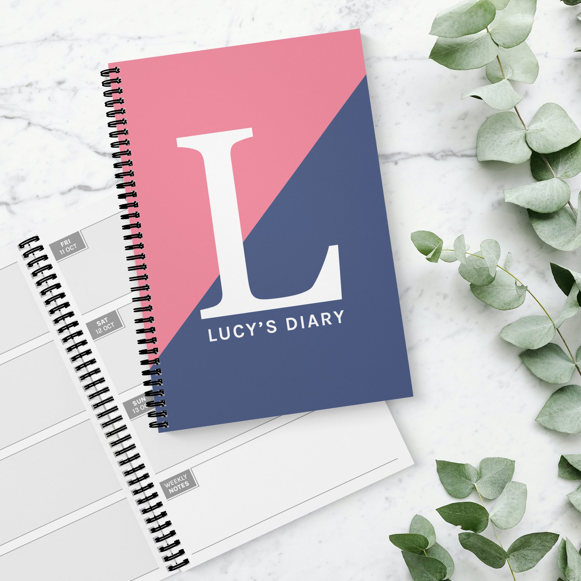 Split Colour Classy Personalised 2025 Diary | The Giftie Company