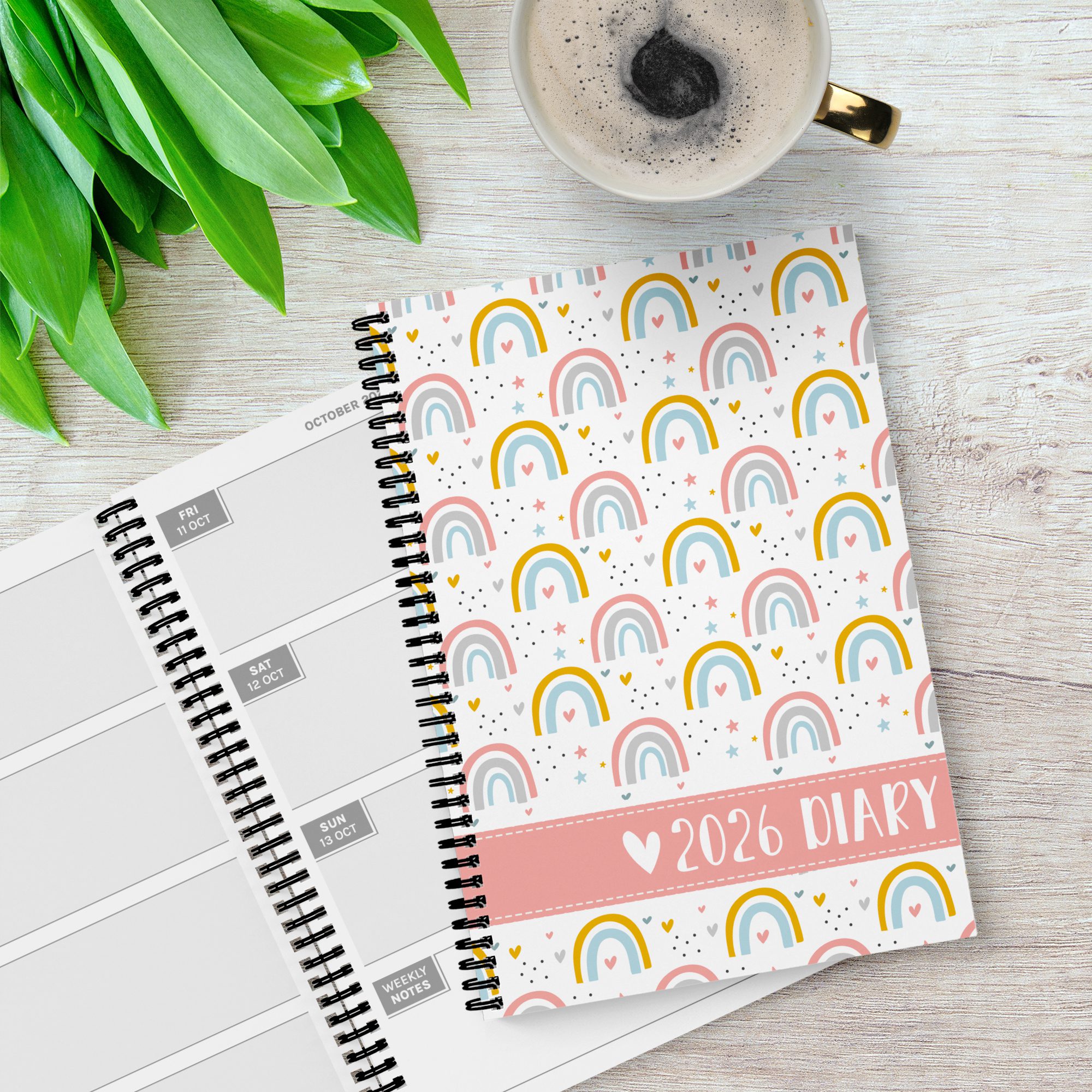 Rainbow Dreams 2026 Week To View A5 Diary | The Giftie Company